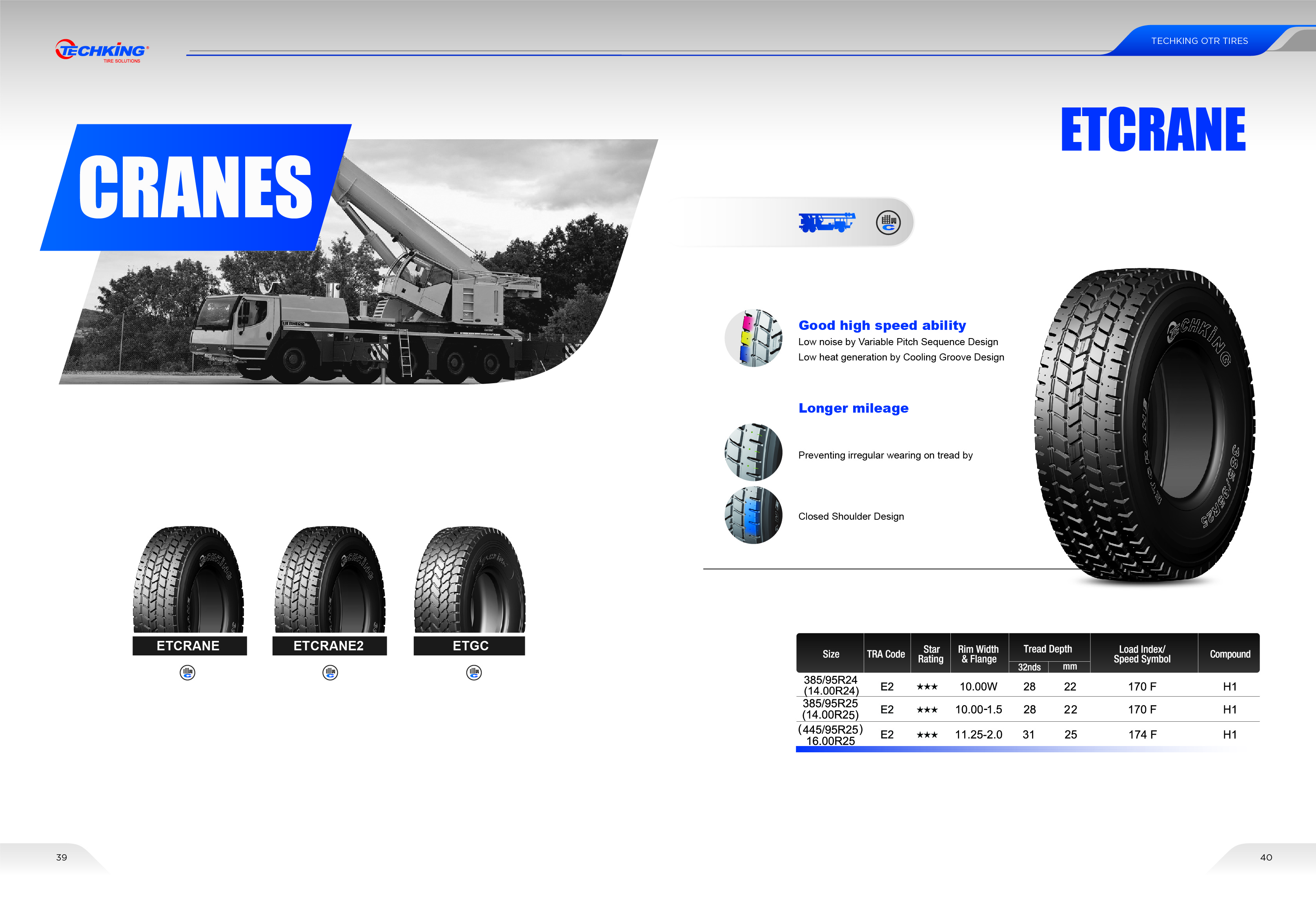 TechKing（泰凱英）ETCrane 系列 吊車專用工程胎 - 欣安益國際有限公司